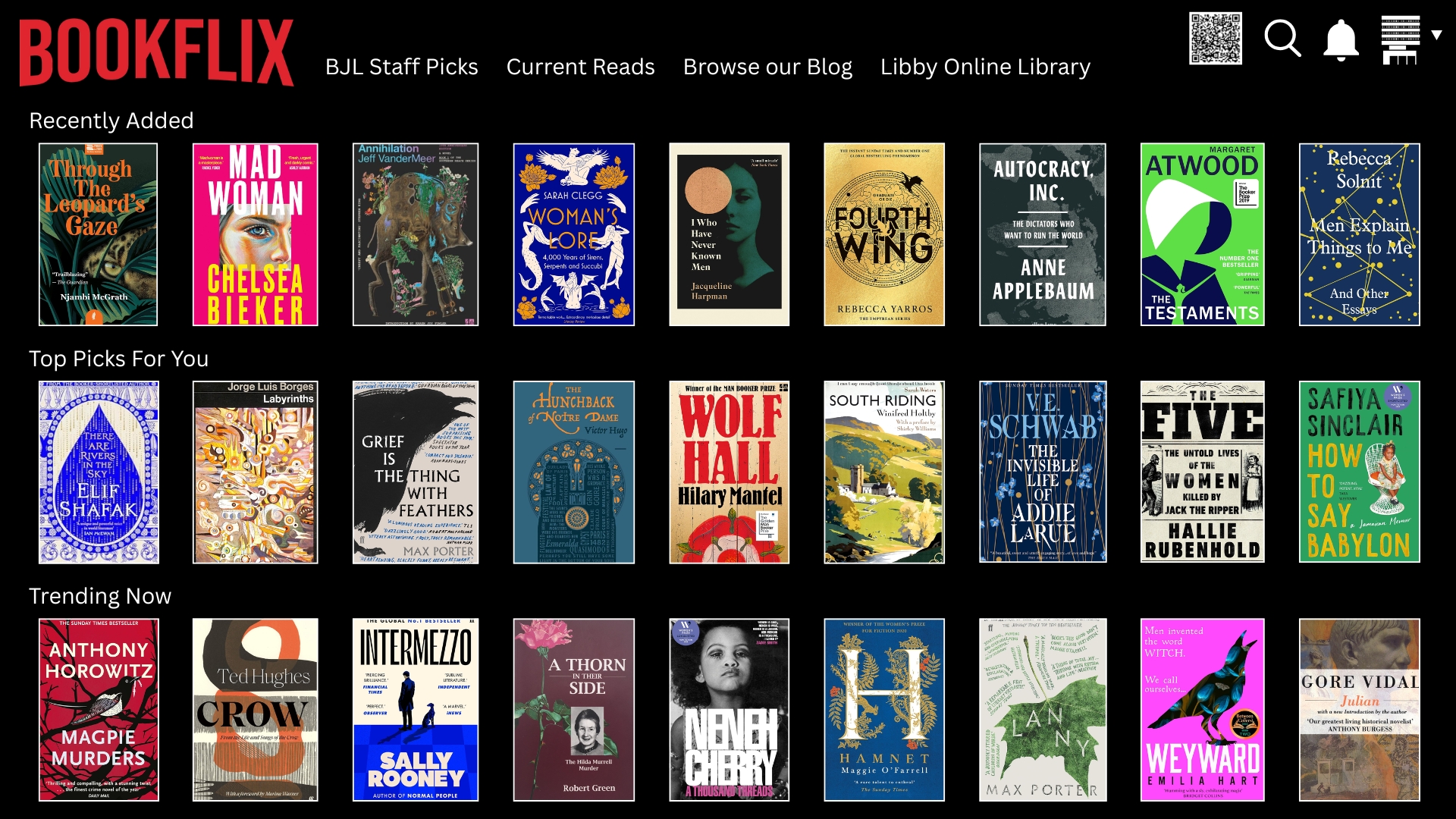 BJL Bookflix: Master Post - Brynmor Jones Library Blog